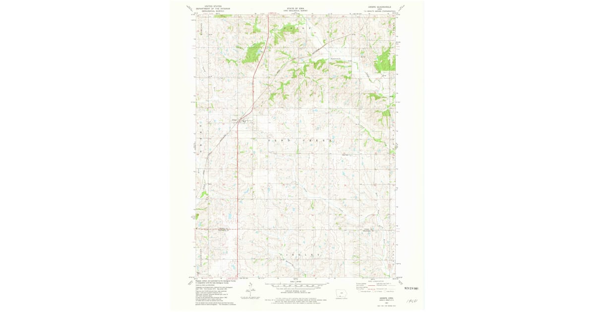 1981 Map of Arispe, IA — High-Res | Pastmaps