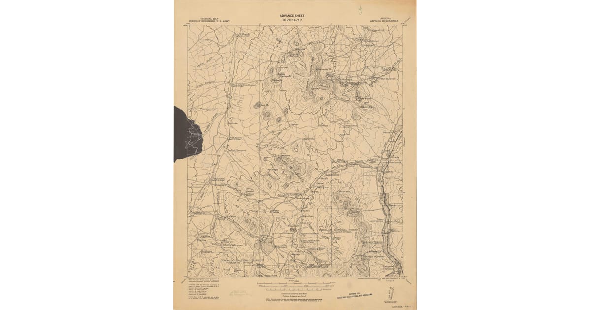 Old Maps of Diamond Bell Ranch, AZ | Pastmaps