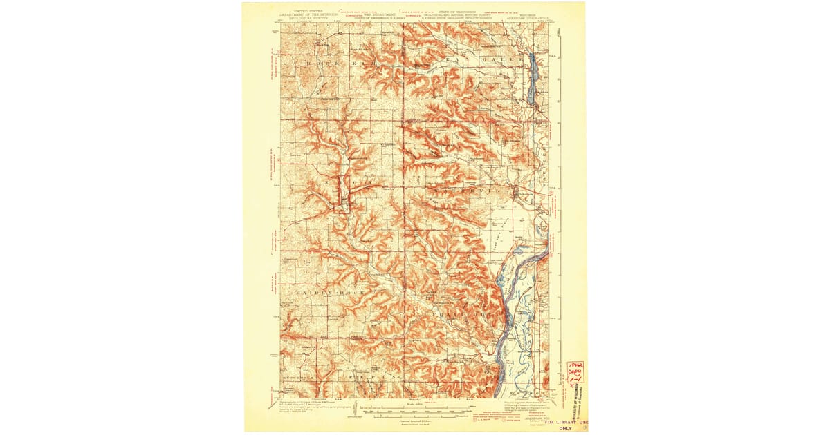 1942 Map of Arkansaw, WI — High-Res | Pastmaps