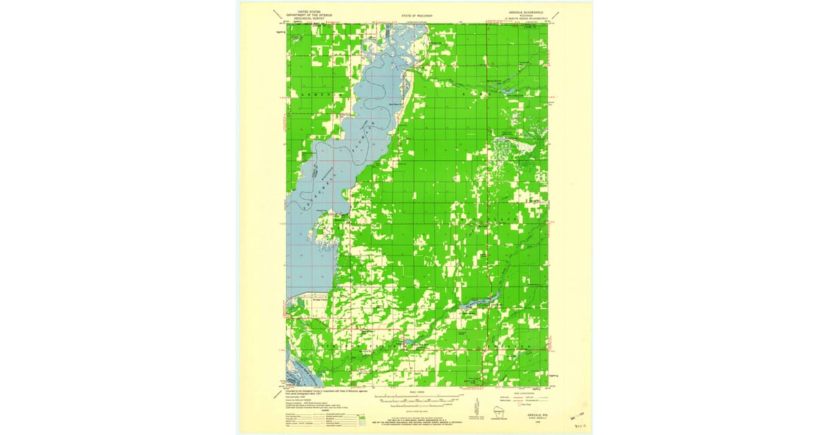 1958 Map of Arkdale, WI — High-Res | Pastmaps