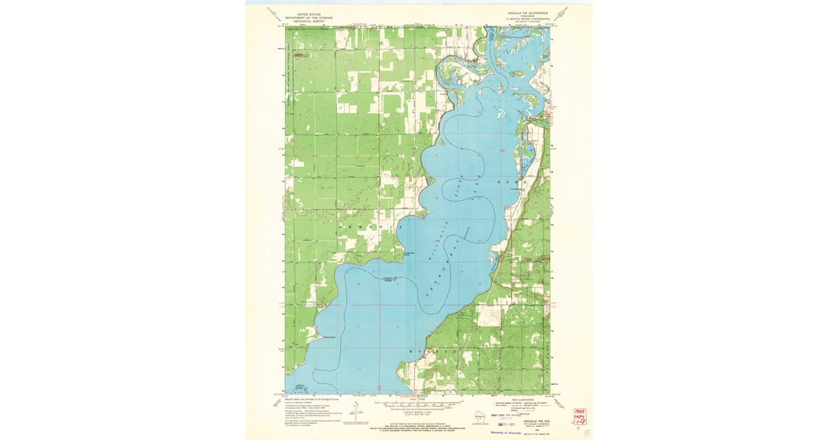 1969 Map of Arkdale NW, Juneau County, WI — High-Res | Pastmaps