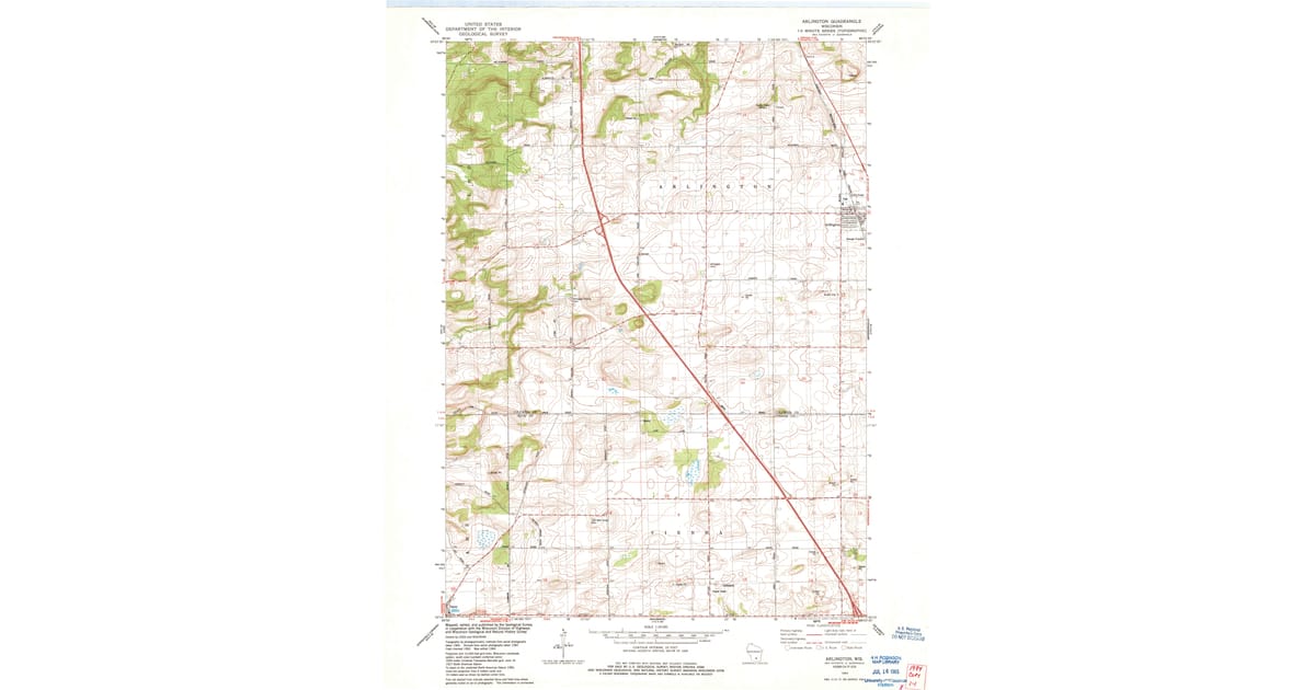 1984 Map of Arlington, WI — High-Res | Pastmaps