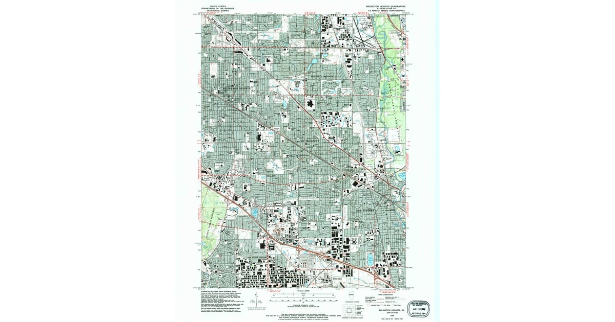 1990s Maps of Rolling Meadows, IL | Pastmaps