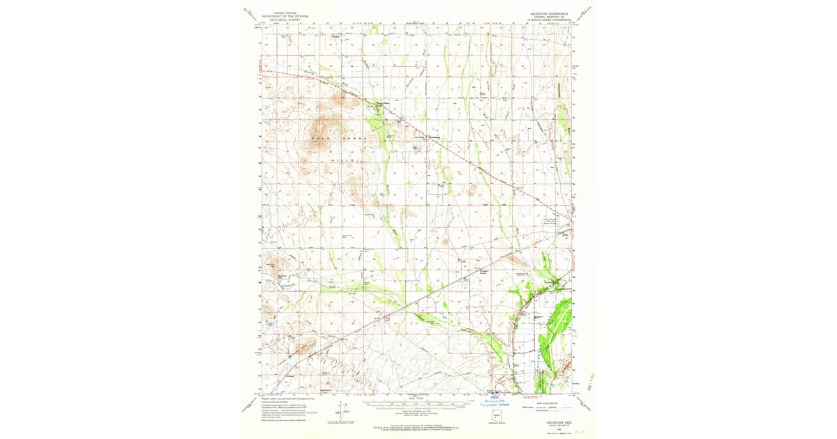 1962 Map of Arlington, AZ — High-Res | Pastmaps