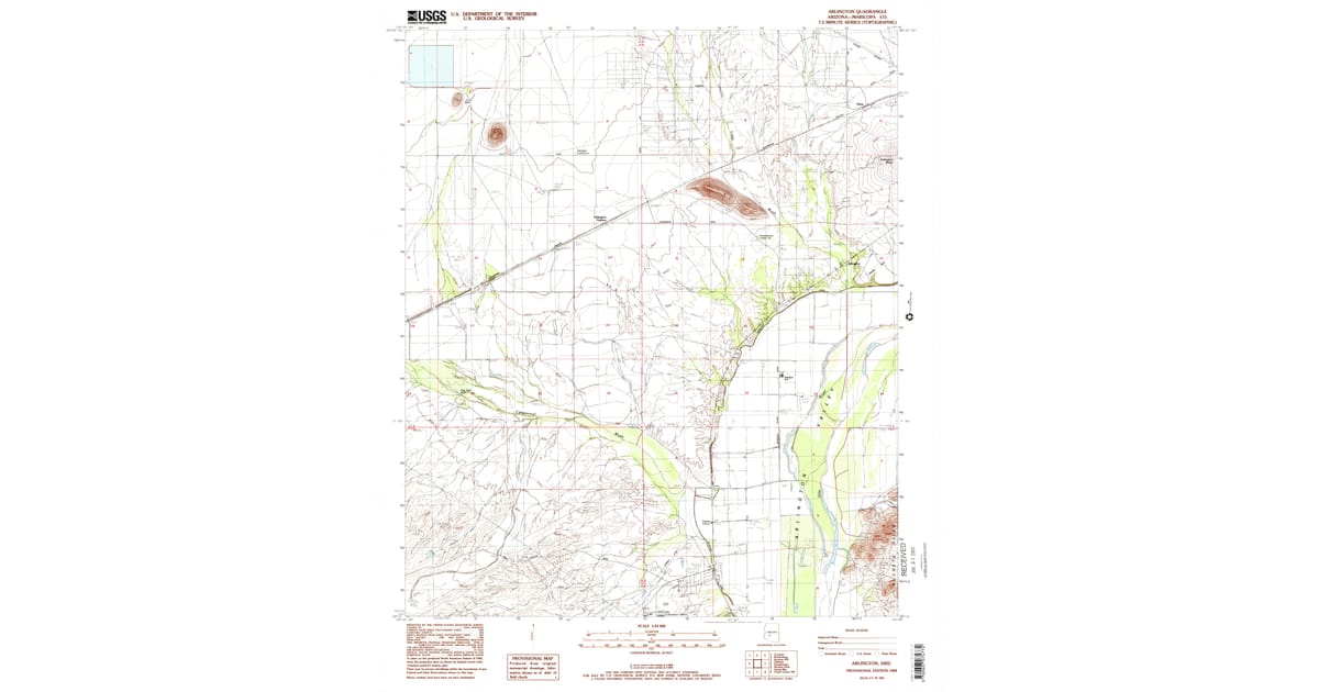 1984 Map of Arlington, AZ — High-Res | Pastmaps