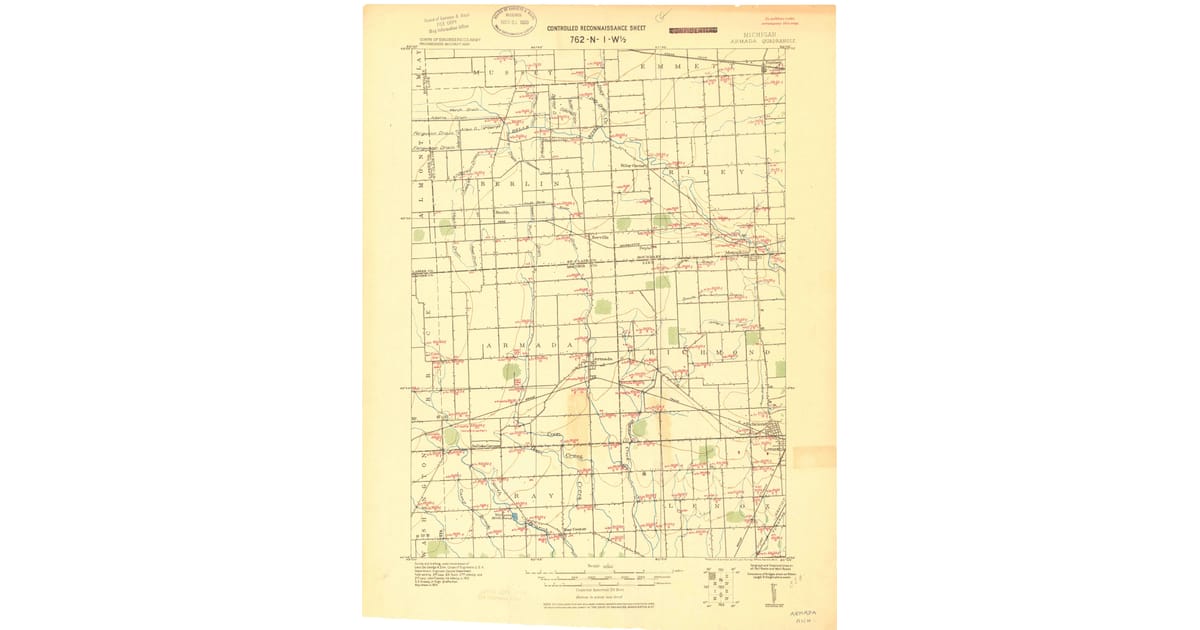 Old Maps of Romeo, MI for Genealogy | Pastmaps