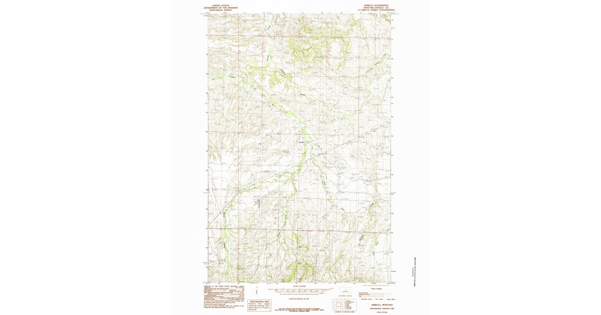 1985 Map of Armells, Fergus County, MT — High-Res | Pastmaps