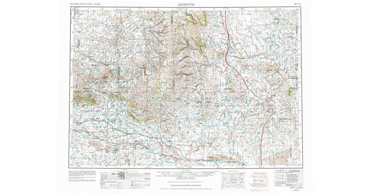 1955 Map of Arminto, Natrona County, WY — High-Res | Pastmaps