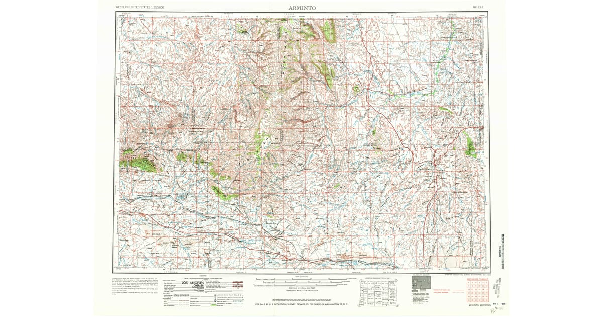 1962 Map of Arminto, Natrona County, WY — High-Res | Pastmaps