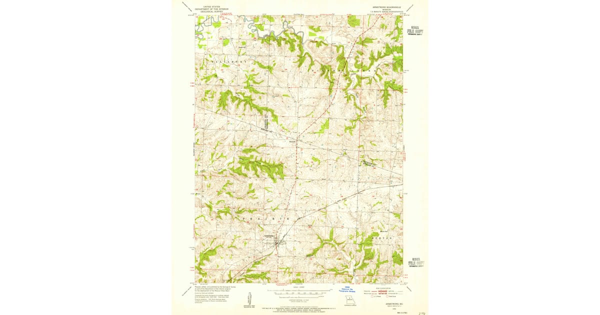 1953 Map of Armstrong, MO — High-Res | Pastmaps