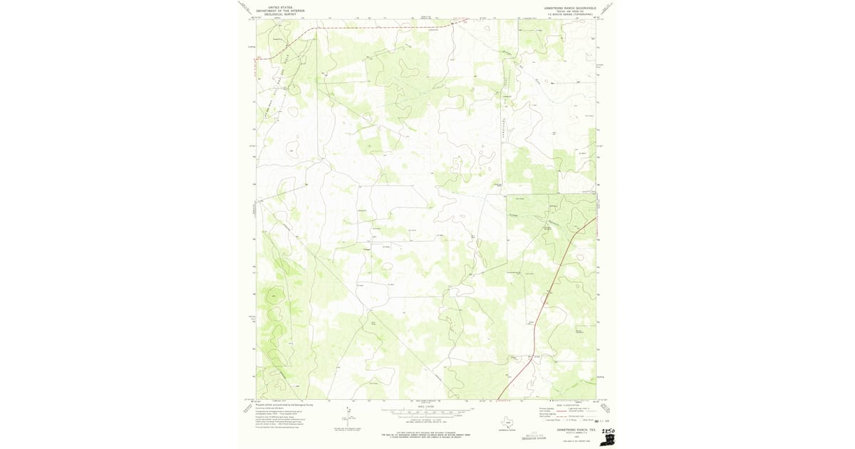 1972 Map of Armstrong Ranch, Jim Hogg County, TX — High-Res | Pastmaps