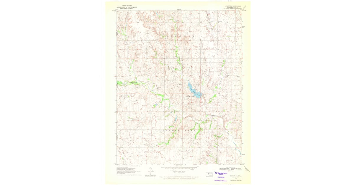 1970 Map of Arnett SW, Ellis County, OK — High-Res | Pastmaps