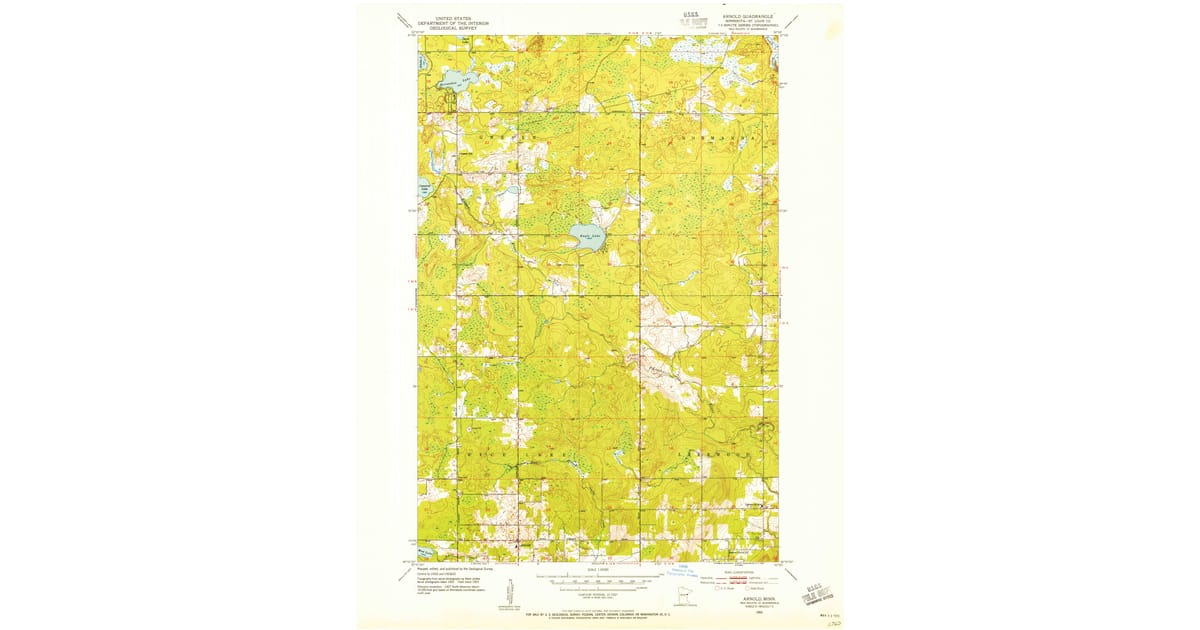 1953 Map of Arnold, St. Louis County, MN — High-Res | Pastmaps