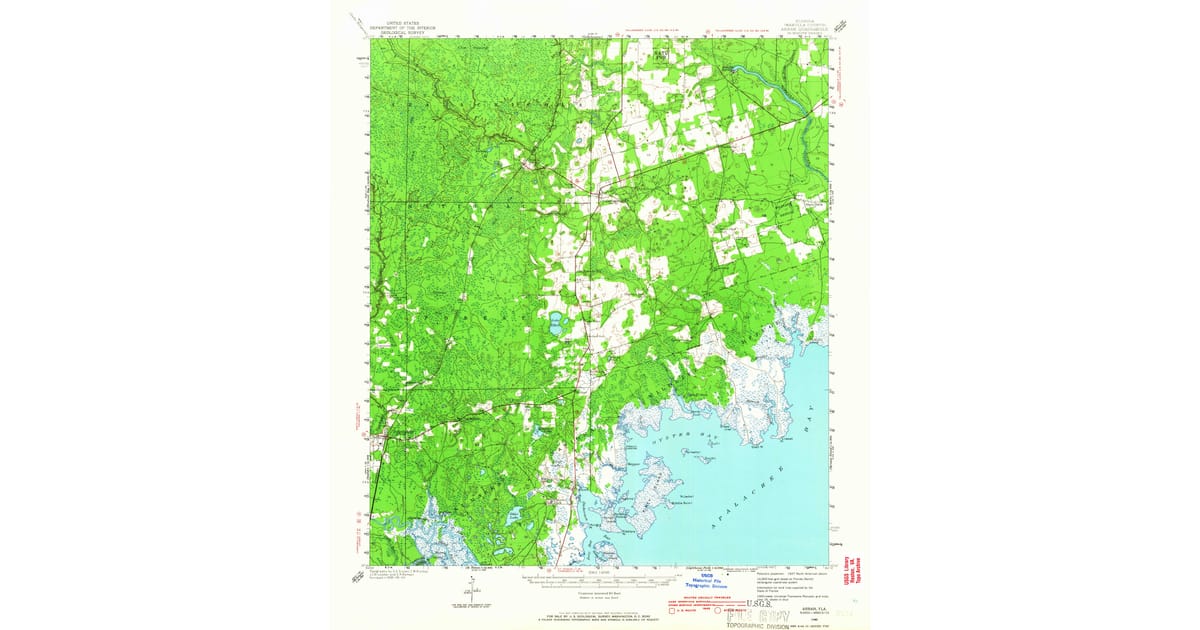 Old Maps of Panacea, FL for Metal Detecting | Pastmaps