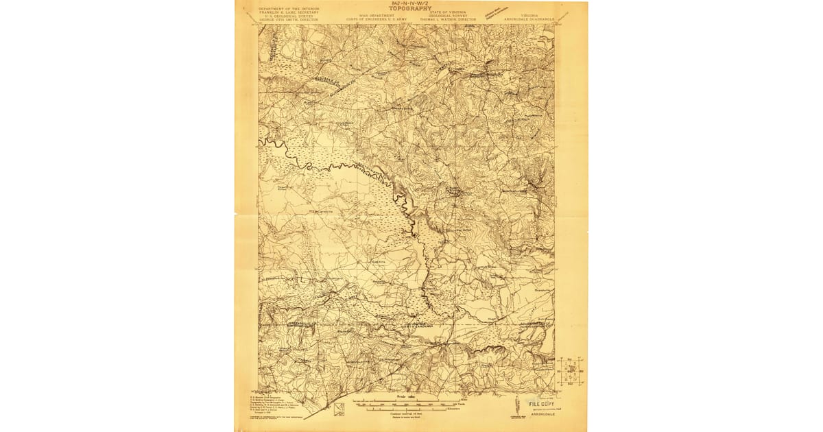 1919 Map of Arringdale, Southampton County, VA — High-Res | Pastmaps