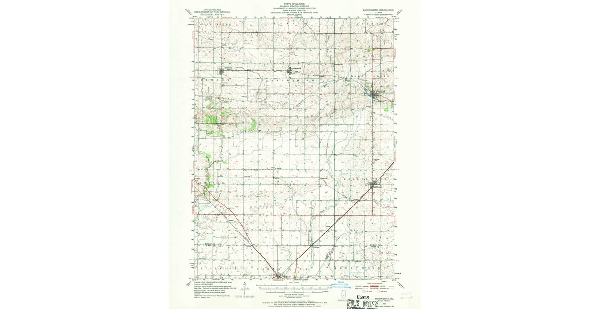 Old Maps of Arrowsmith, IL for Metal Detecting | Pastmaps