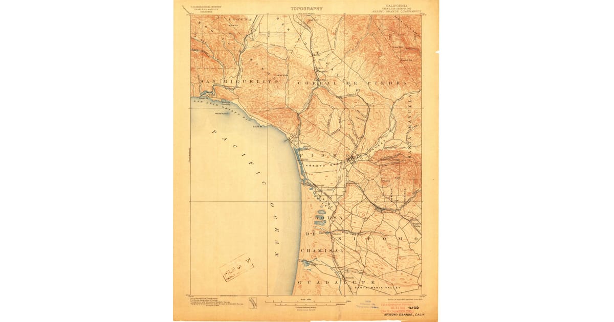 1890s Maps of Pismo Oaks, Pismo Beach | Pastmaps