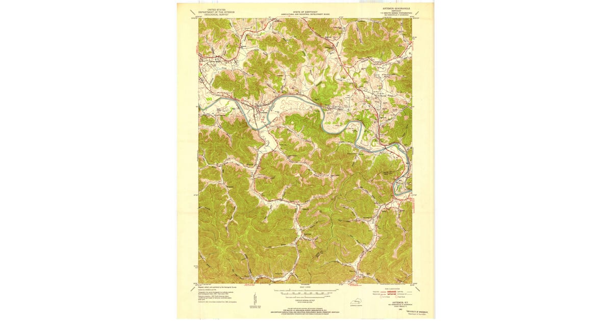 1952 Map of Artemus, KY — High-Res | Pastmaps