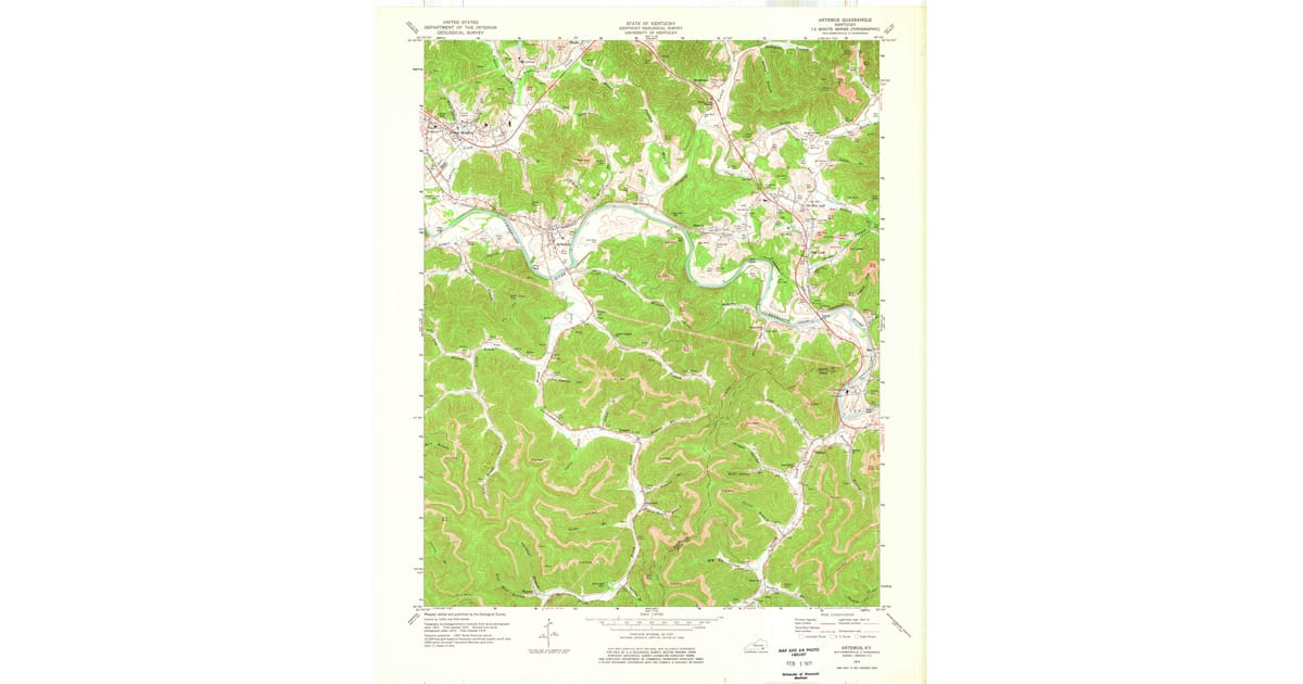 1974 Map of Artemus, KY — High-Res | Pastmaps