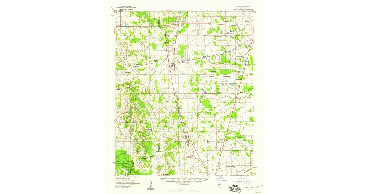 1959 Map of Artesia, MS — High-Res | Pastmaps