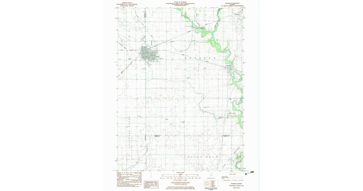 1983 Map of Arthur, IL — High-Res | Pastmaps