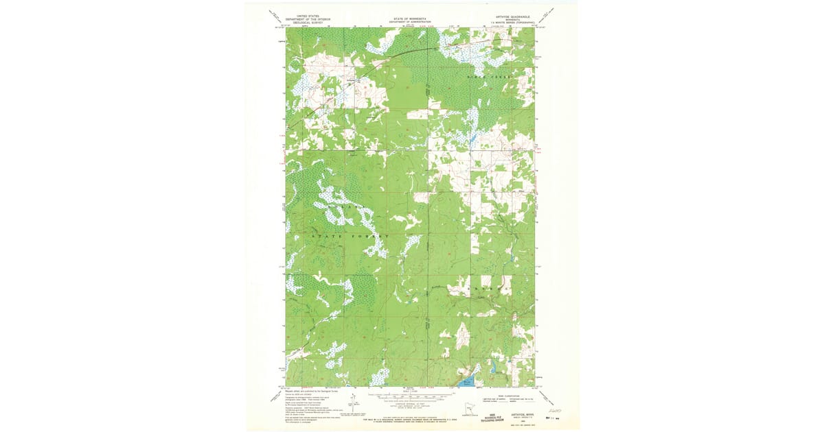 1969 Map of Arthyde, Aitkin County, MN — High-Res | Pastmaps