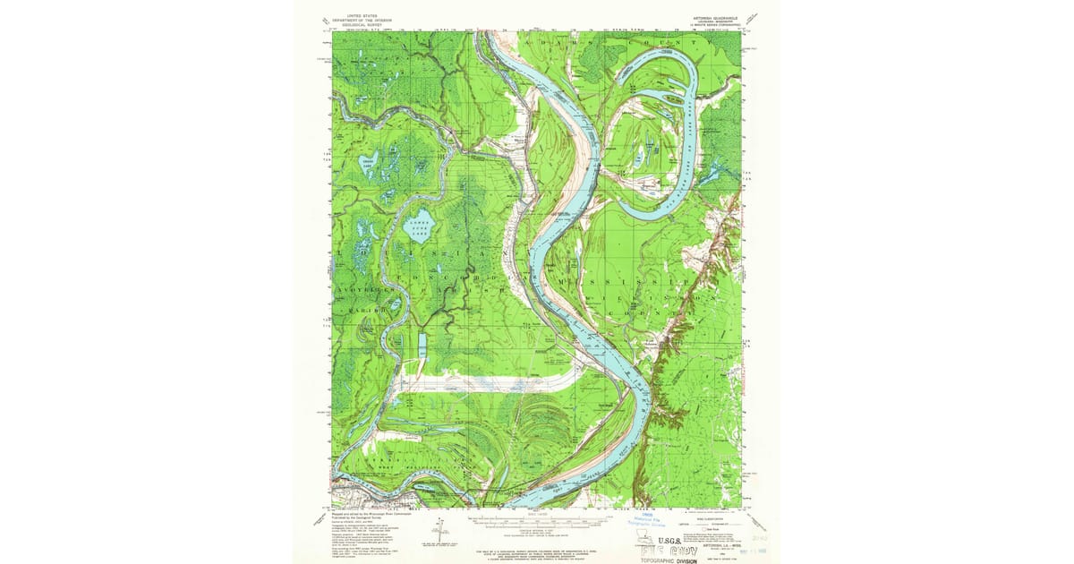 1954 Map of Artonish, Concordia Parish, LA — High-Res | Pastmaps