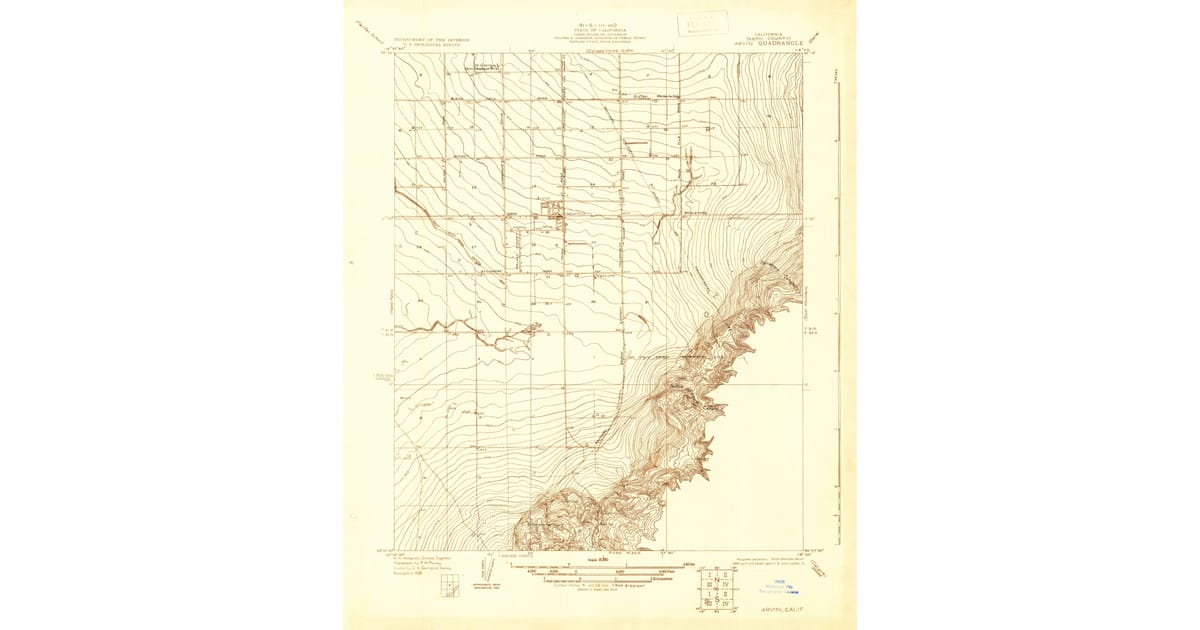 1930 Map of Arvin, CA — High-Res | Pastmaps