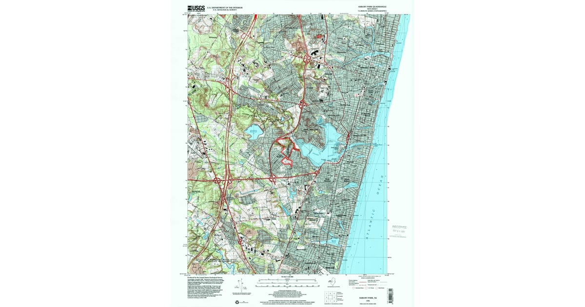 1990s Maps of Belmar, NJ | Pastmaps