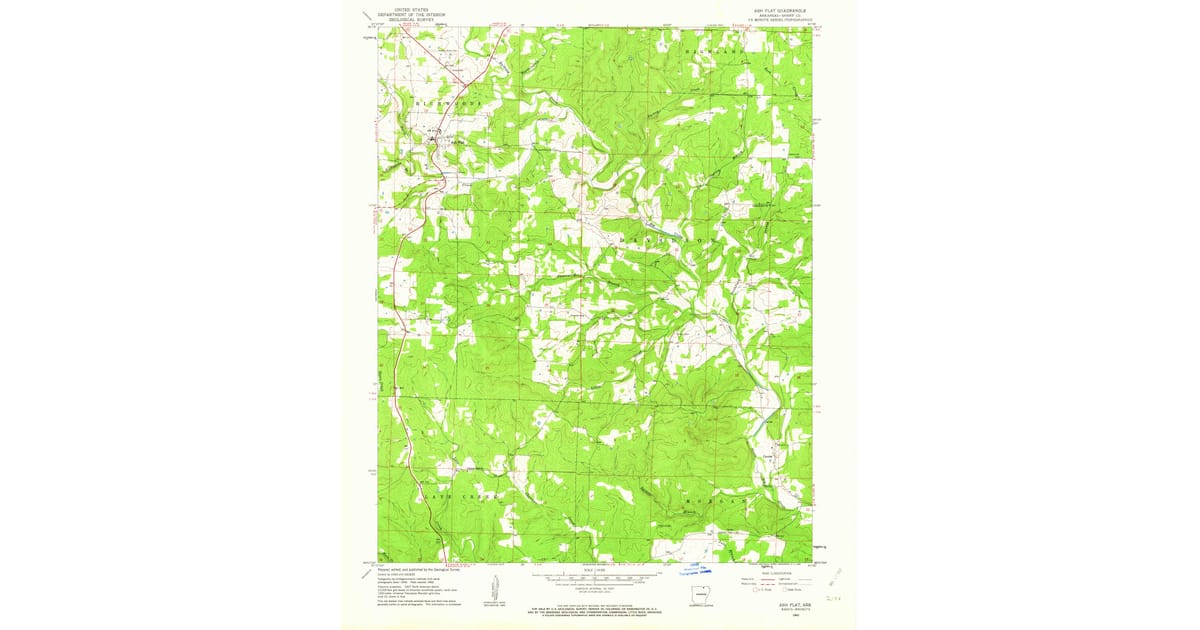 1962 Map of Ash Flat, AR — High-Res | Pastmaps