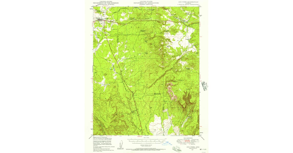 1940s Maps of Ash Fork, AZ | Pastmaps