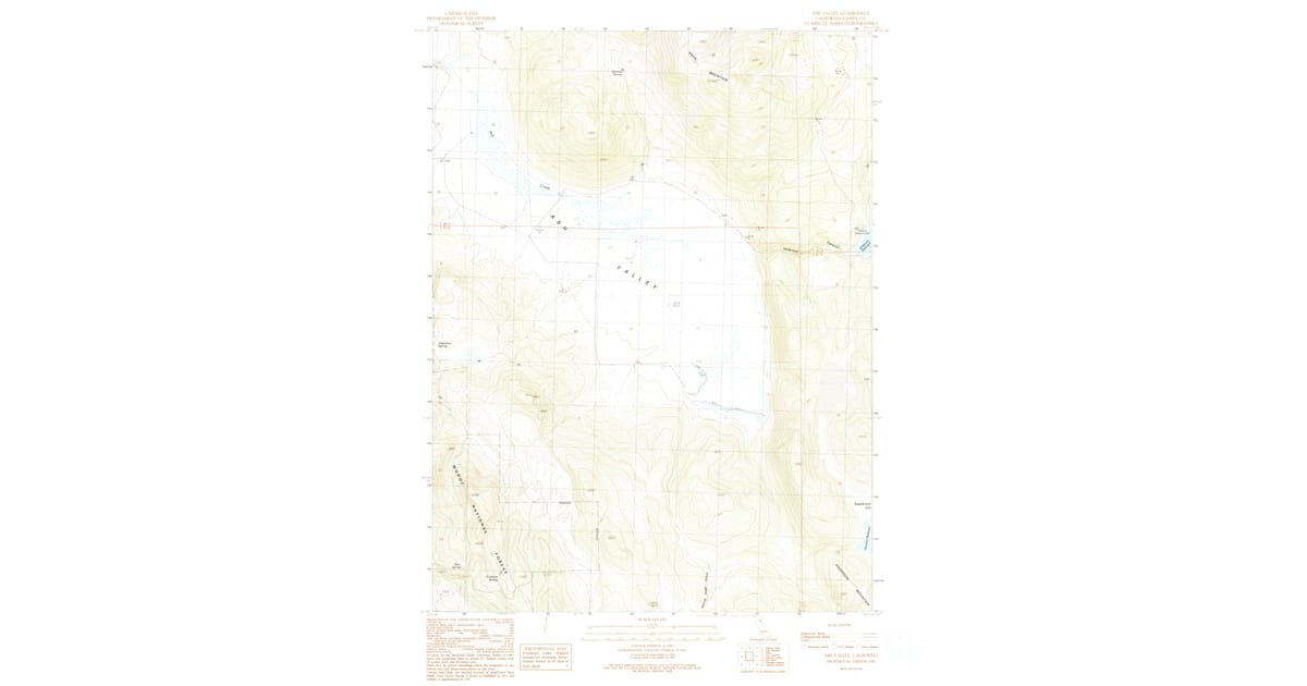 1990 Map of Ash Valley, Lassen County, CA — High-Res | Pastmaps