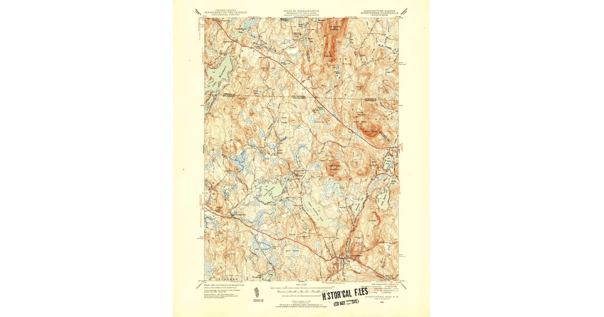 1950 Map of Ashburnham, Worcester County, MA — High-Res | Pastmaps
