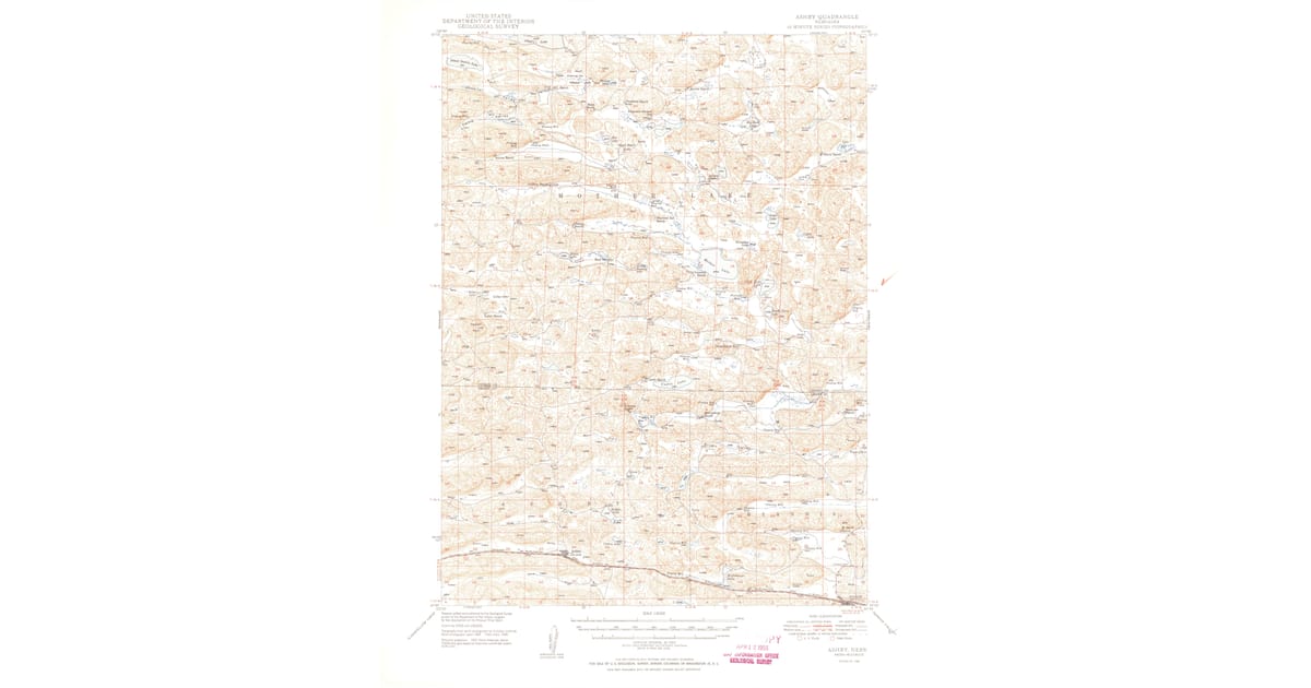 1949 Map of Ashby, Cherry County, NE — High-Res | Pastmaps