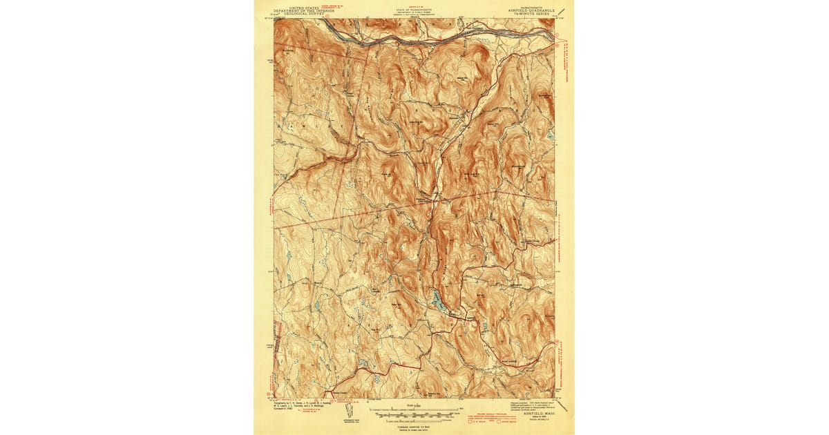 1943 Map of Ashfield, Franklin County, MA — High-Res | Pastmaps
