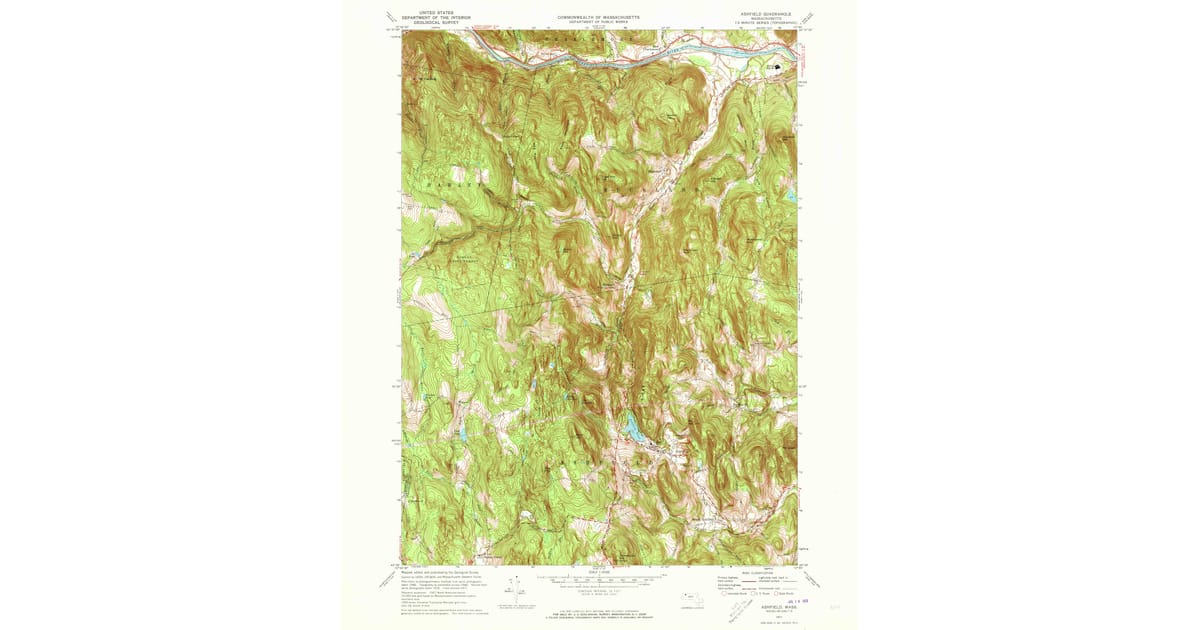 1970s Maps of Ashfield, MA | Pastmaps