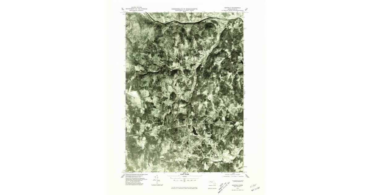 1975 Map of Ashfield, Franklin County, MA — High-Res | Pastmaps