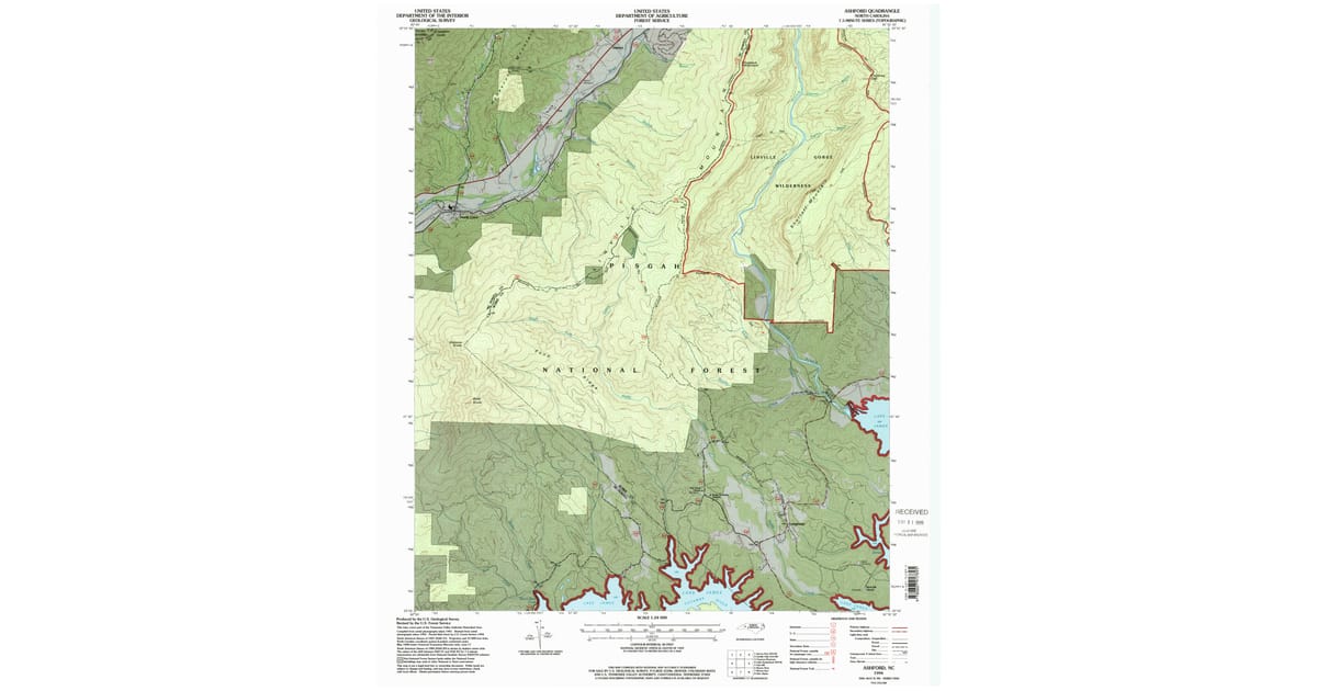 1994 Map of Ashford, Burke County, NC — High-Res | Pastmaps