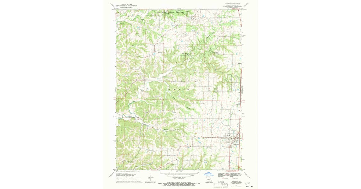 1969 Map of Ashland, MO — High-Res | Pastmaps