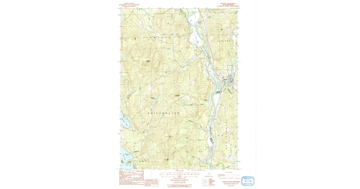 1987 Map of Ashland, Grafton County, NH — High-Res | Pastmaps