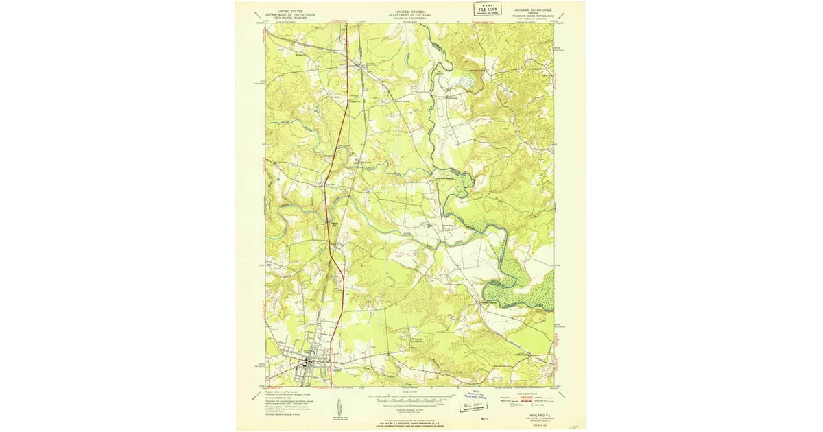 1950s Maps of Gum Tree, VA | Pastmaps