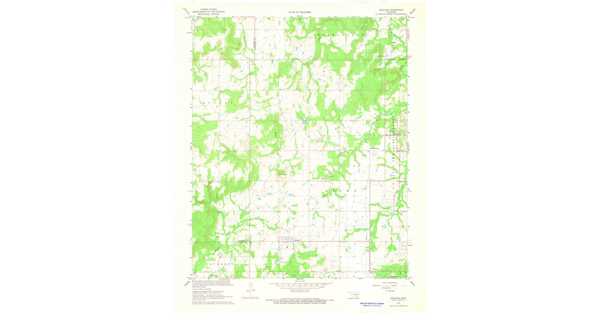 1967 Map of Ashland, OK — High-Res | Pastmaps