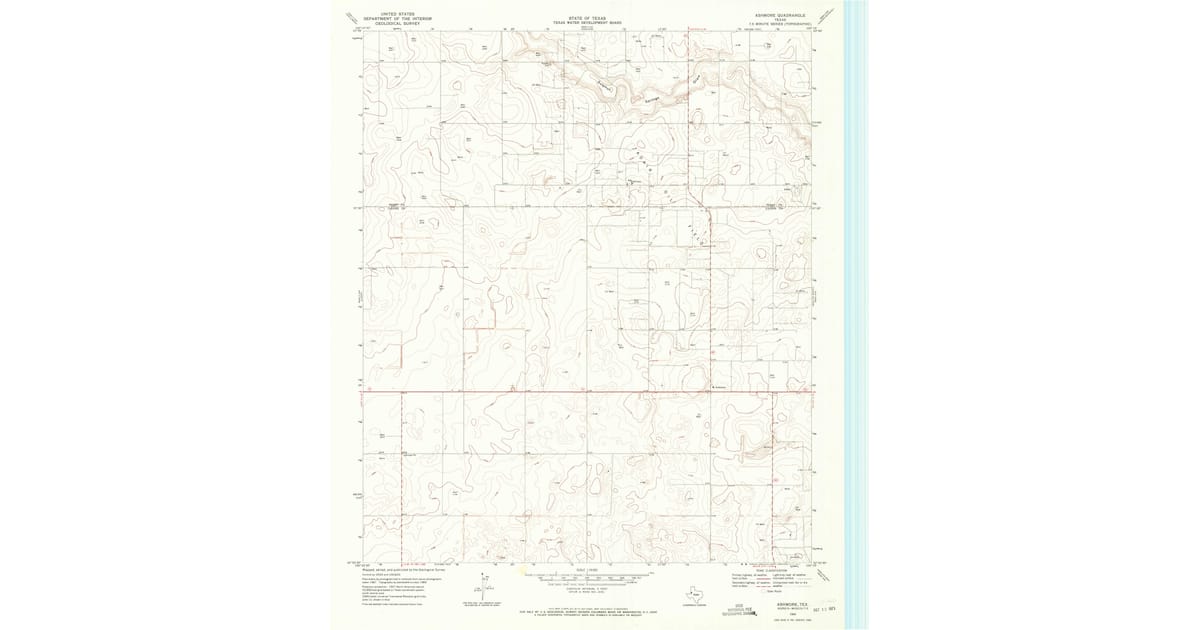 1969 Map of Ashmore, Gaines County, TX — High-Res | Pastmaps