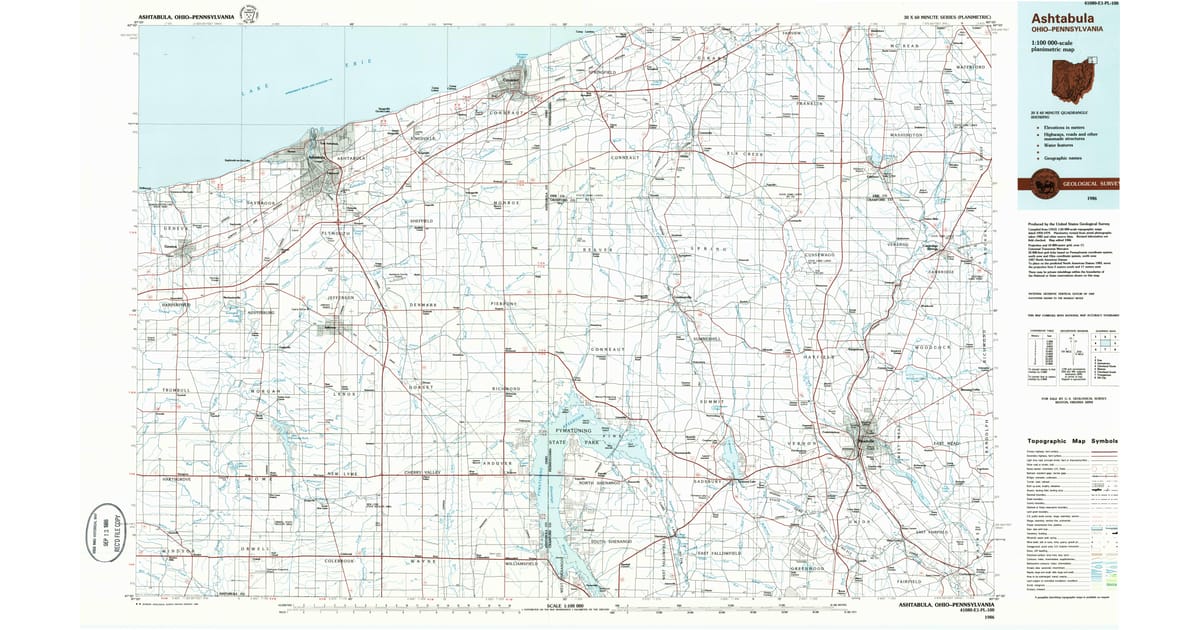 1980s Maps of Geneva, OH | Pastmaps