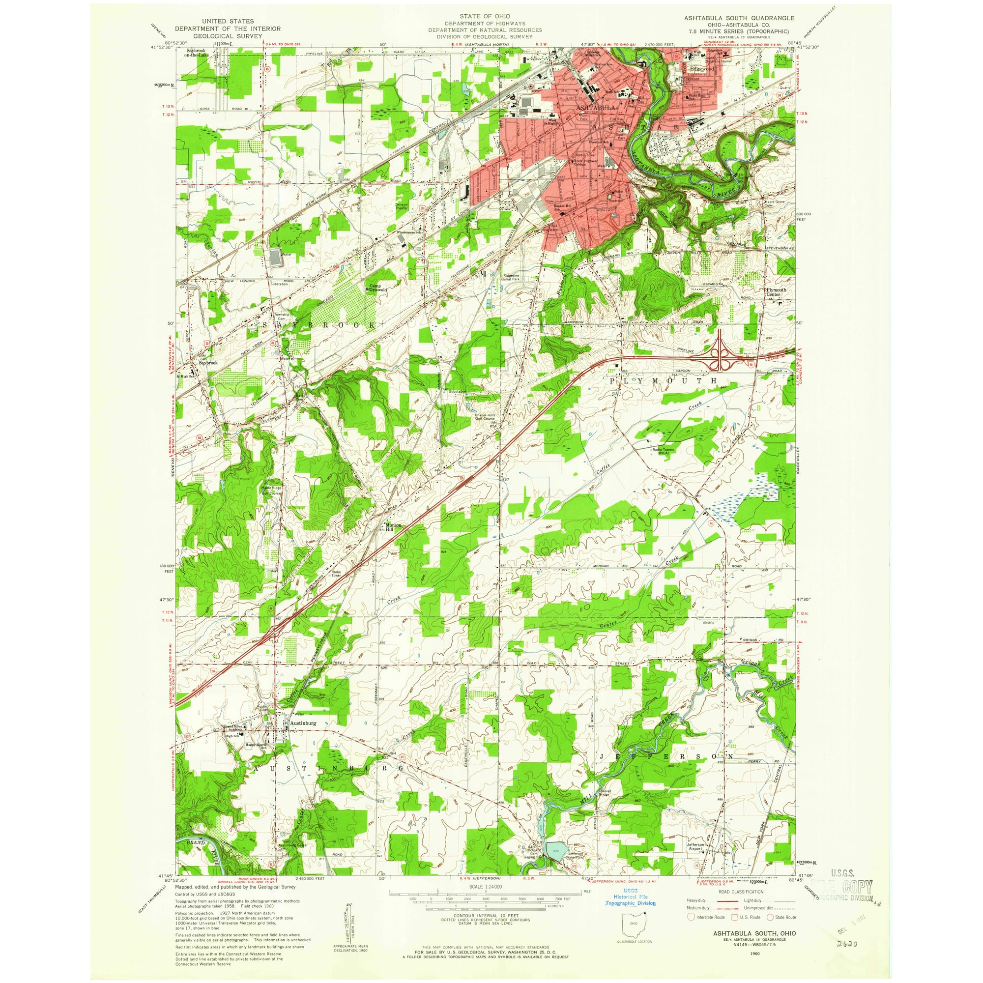 Printable Map Of Ashtabula Ohio
