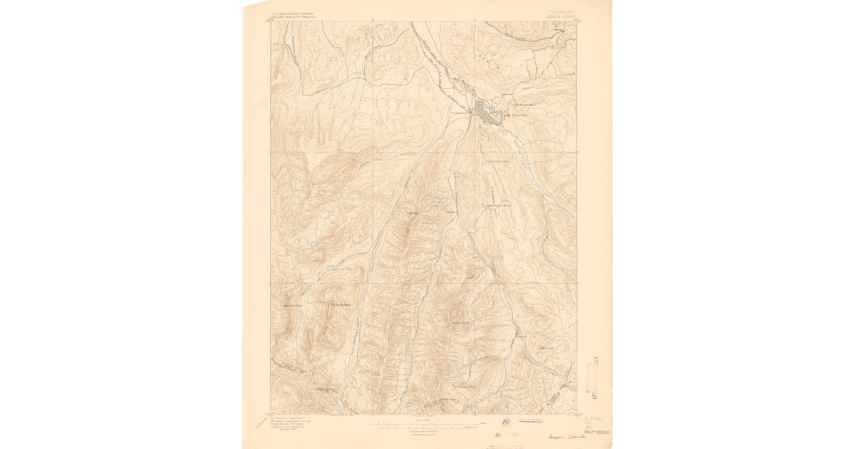 1895 Map of Aspen, CO — High-Res | Pastmaps