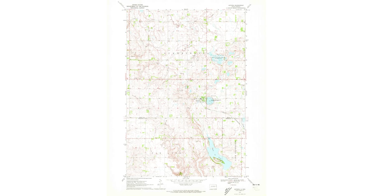 1970 Map of Astoria, SD — High-Res | Pastmaps