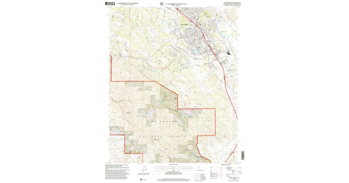 1995 Map of Atascadero, CA — High-Res | Pastmaps