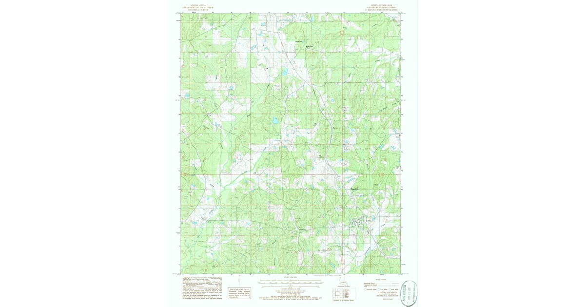 1986 Map of Athens, LA — High-Res | Pastmaps