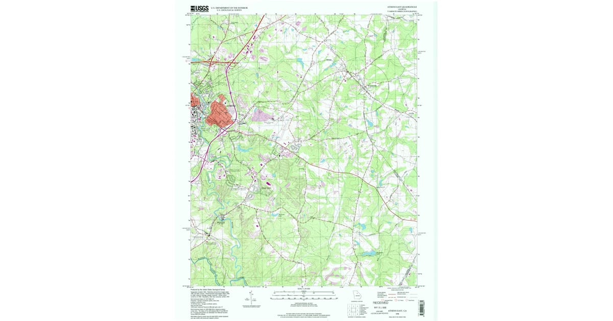 1990s Maps of Athens, GA | Pastmaps